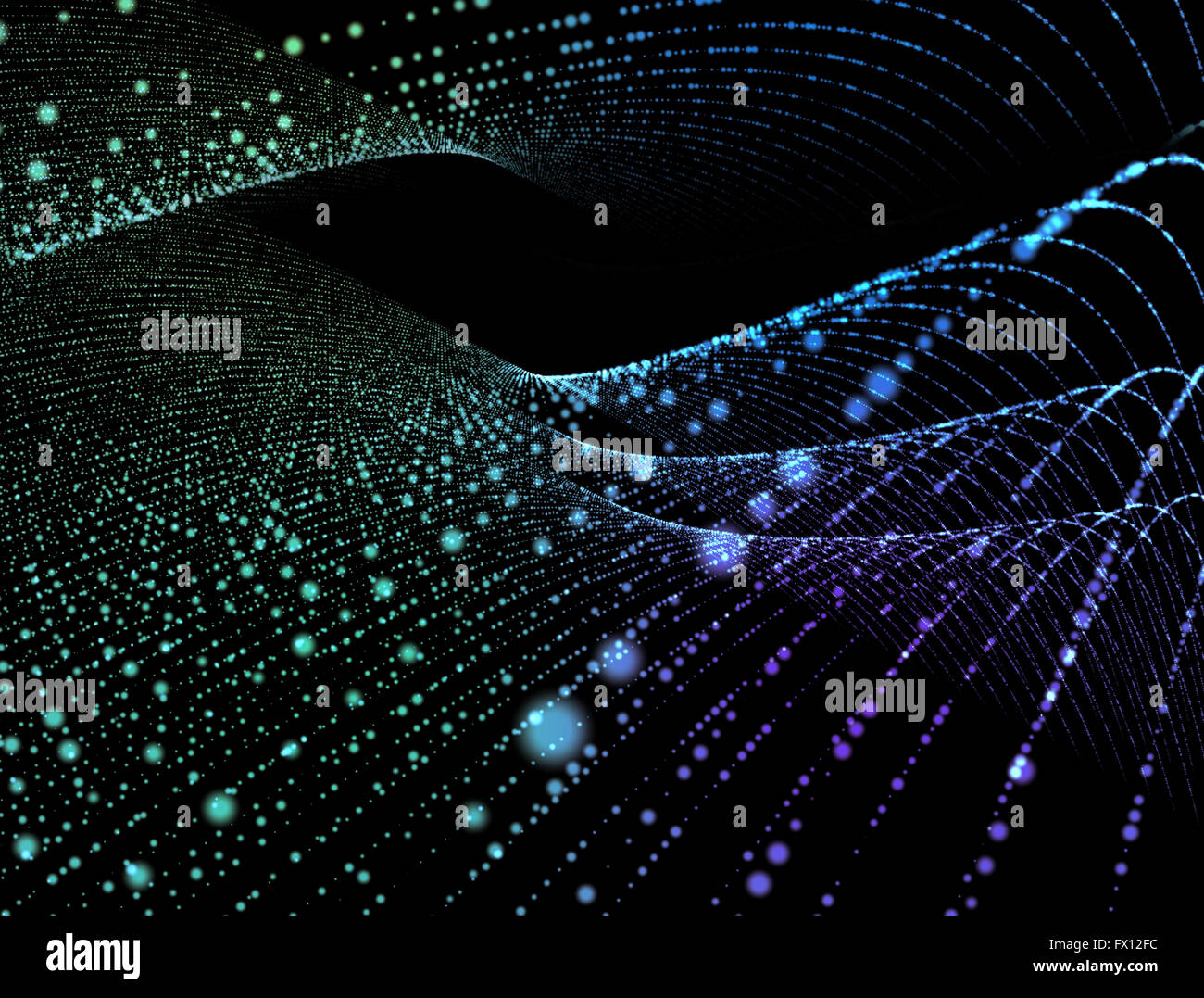 Abstract digital background glowing particles in space Stock Photo - Alamy