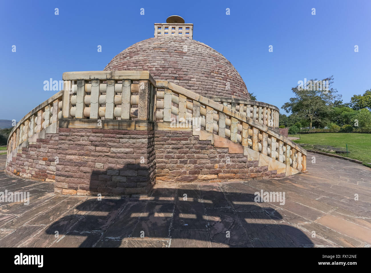 A view of the buddhist temple in Sanchi / India / UNESCO Stock Photo ...