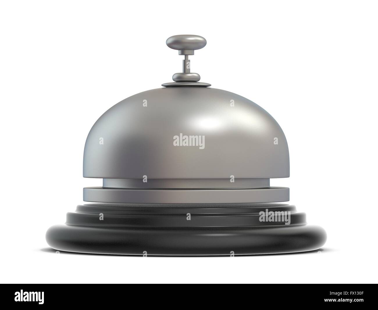 Reception bell. Side view. 3D render illustration isolated on white ...