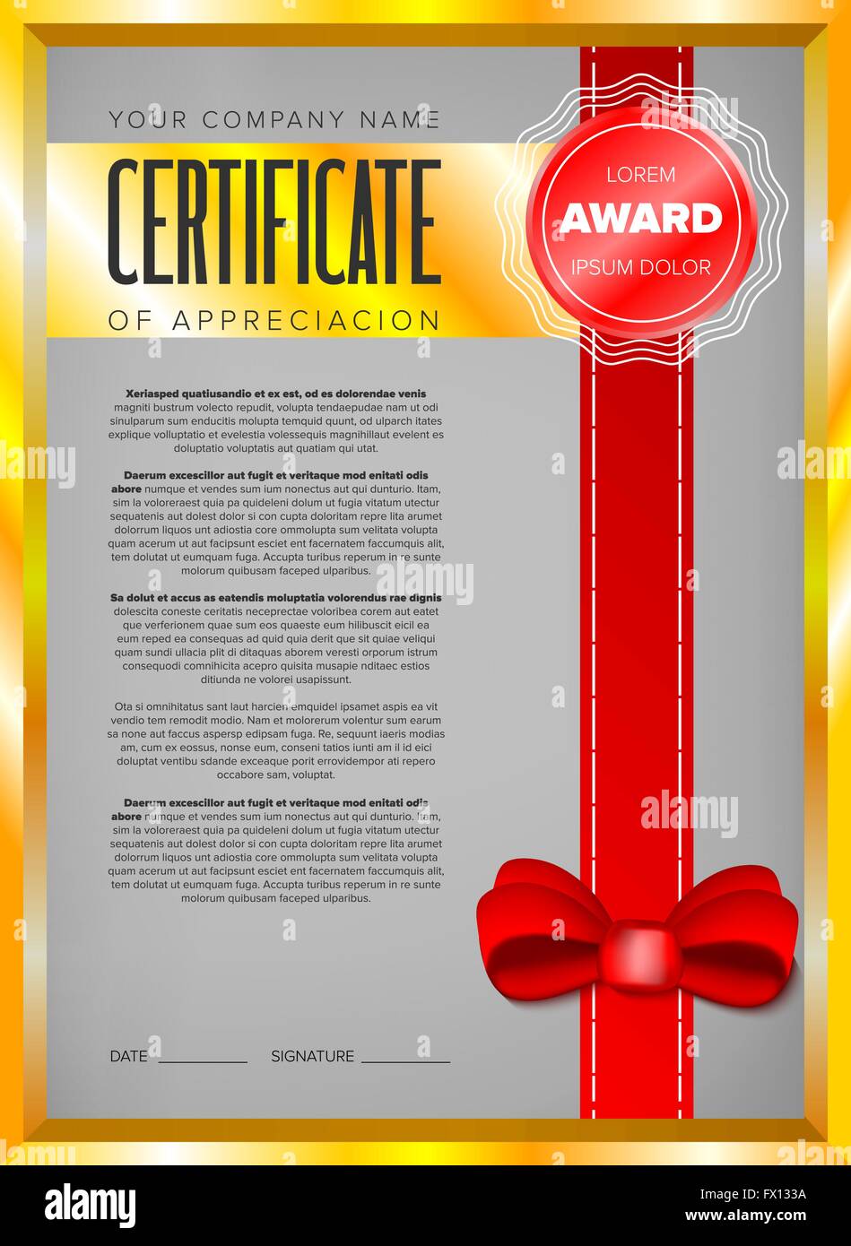 Certificate design in golden frame Stock Vector Image & Art - Alamy