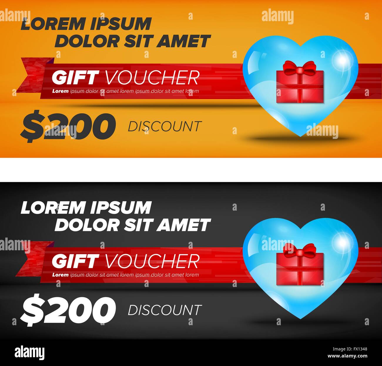 Gift voucher design Stock Vector Image & Art - Alamy
