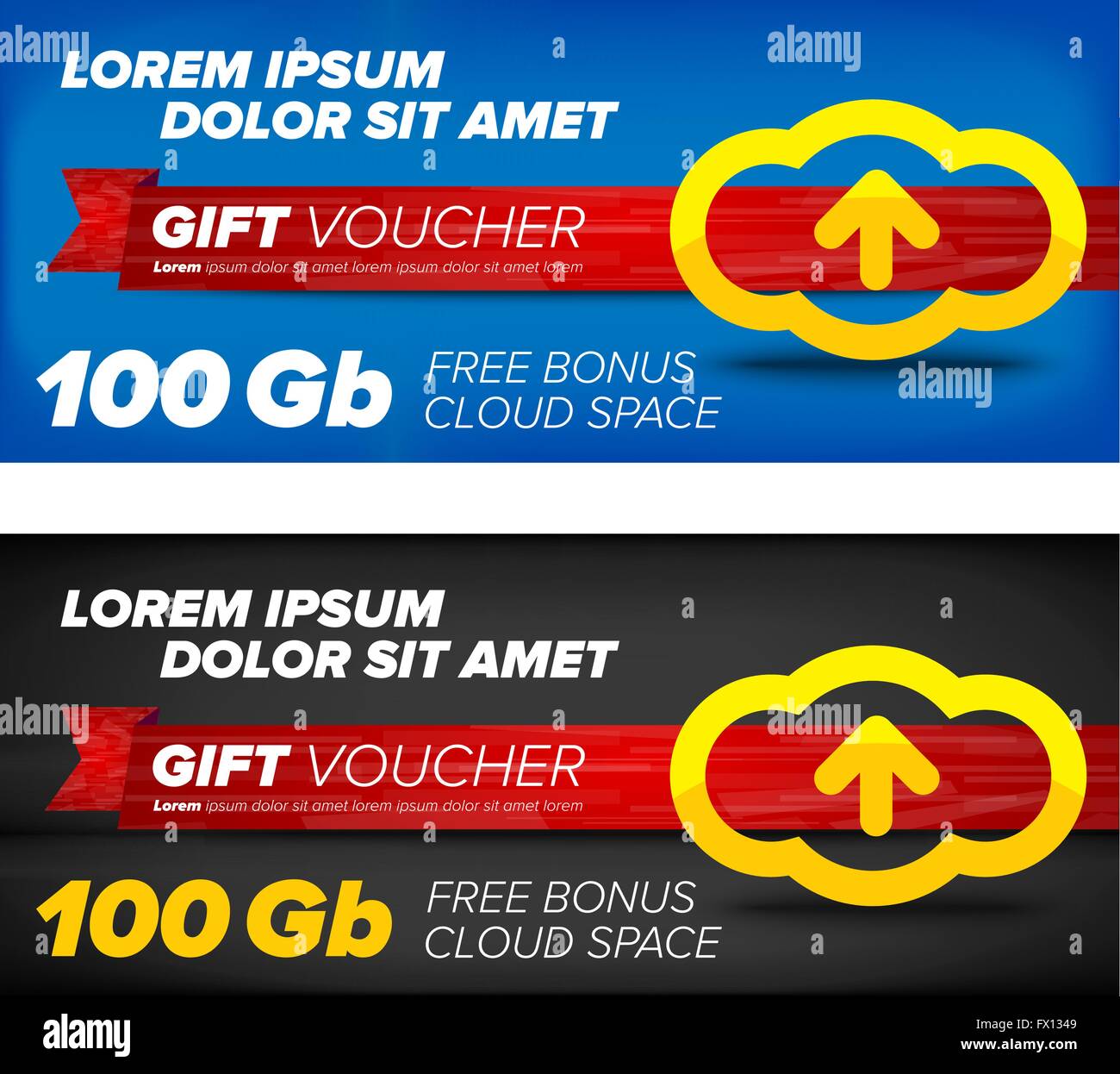 Gift voucher for cloud service Stock Vector Image & Art - Alamy