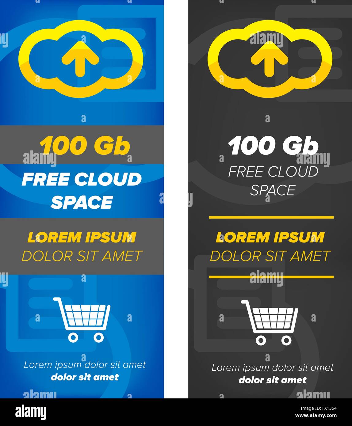 Vertical banners for cloud service Stock Vector Image & Art - Alamy