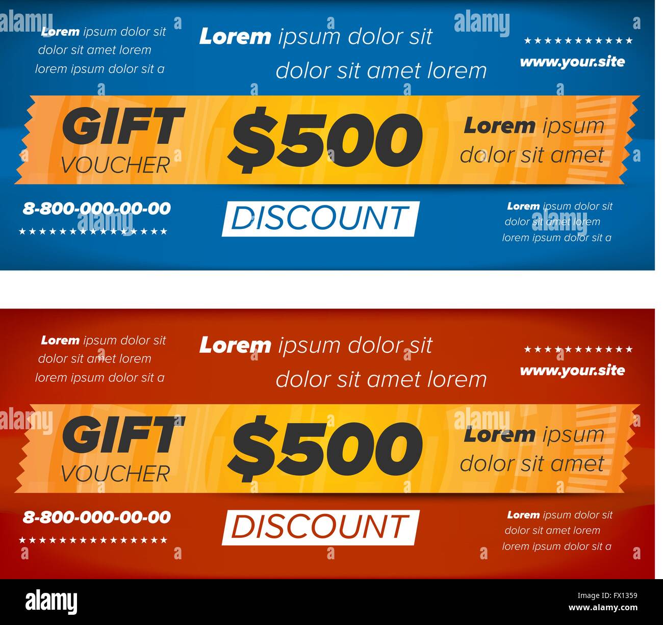 Gift voucher design Stock Vector Image & Art - Alamy