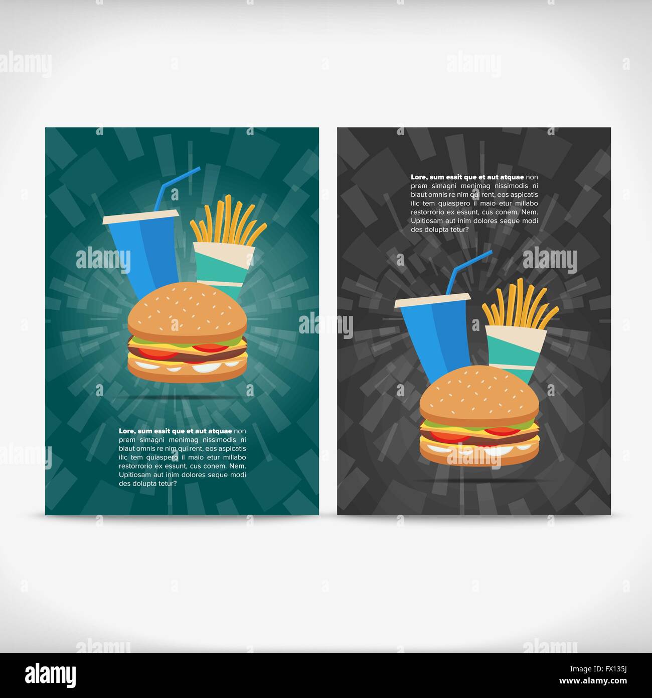 Fast food leaflet design hi-res stock photography and images - Alamy