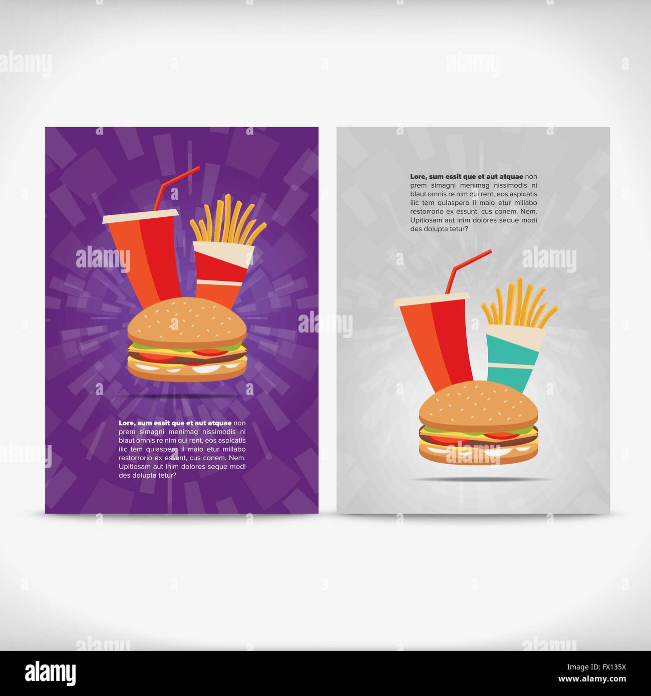 Fast food leaflet design Stock Vector Images - Alamy