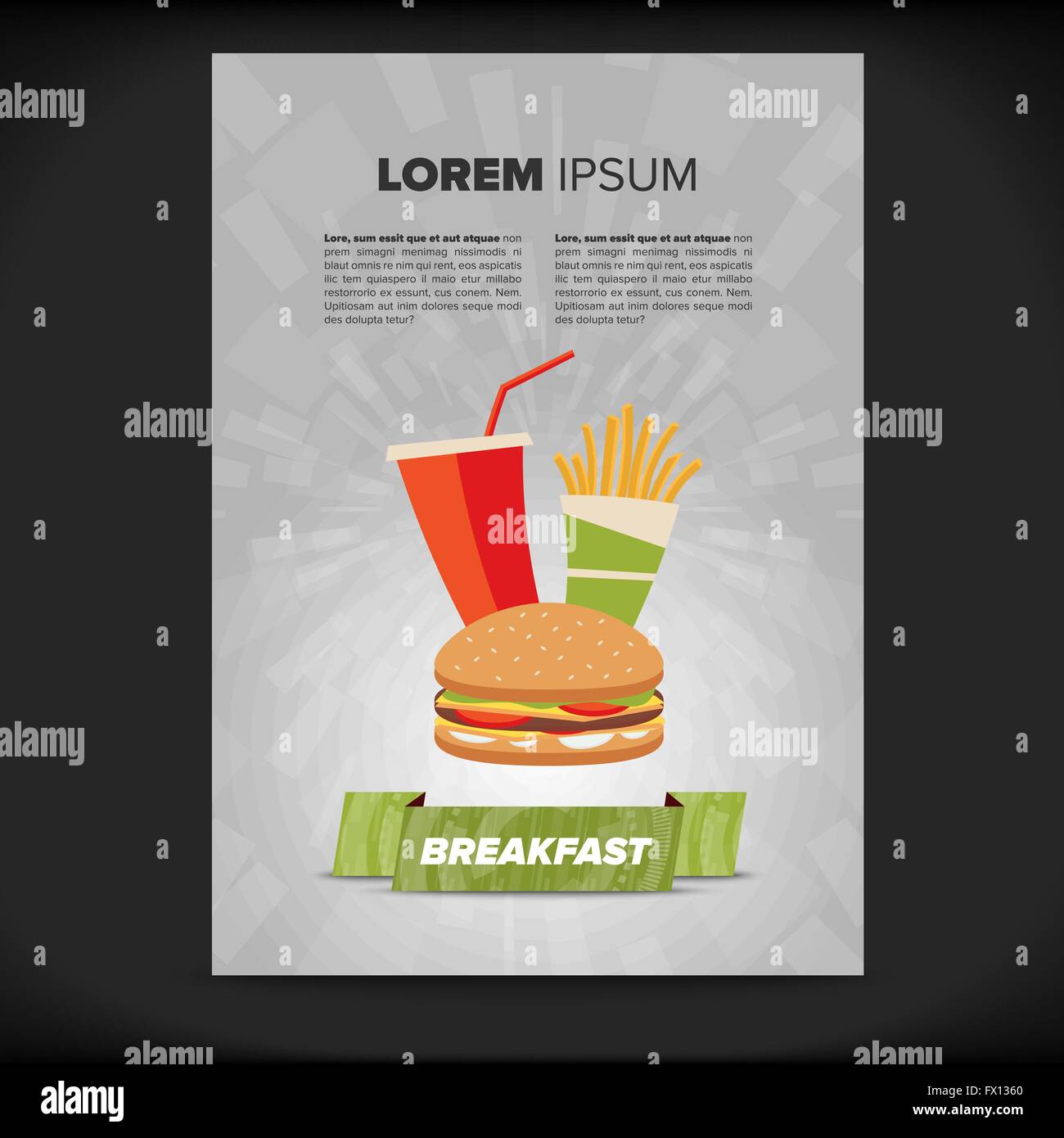 Fast food leaflet design hi-res stock photography and images - Alamy