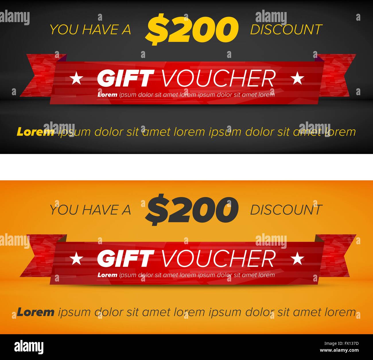 Gift voucher design Stock Vector Image & Art - Alamy