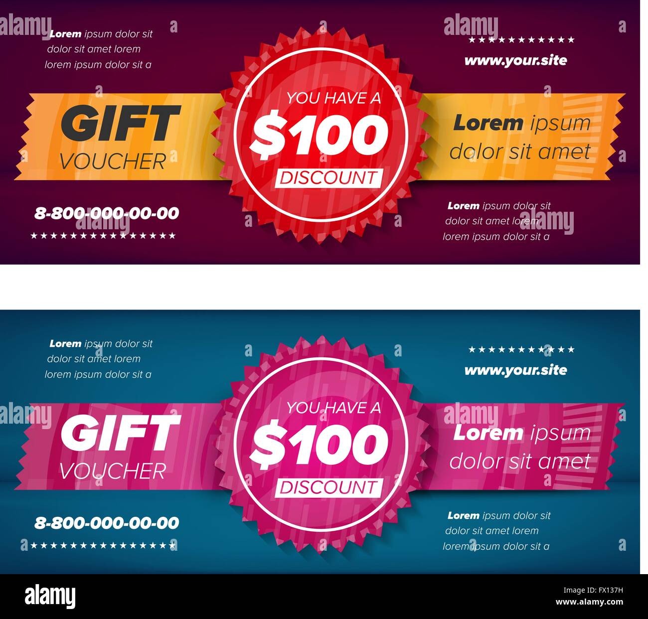 Gift voucher design Stock Vector Image & Art - Alamy