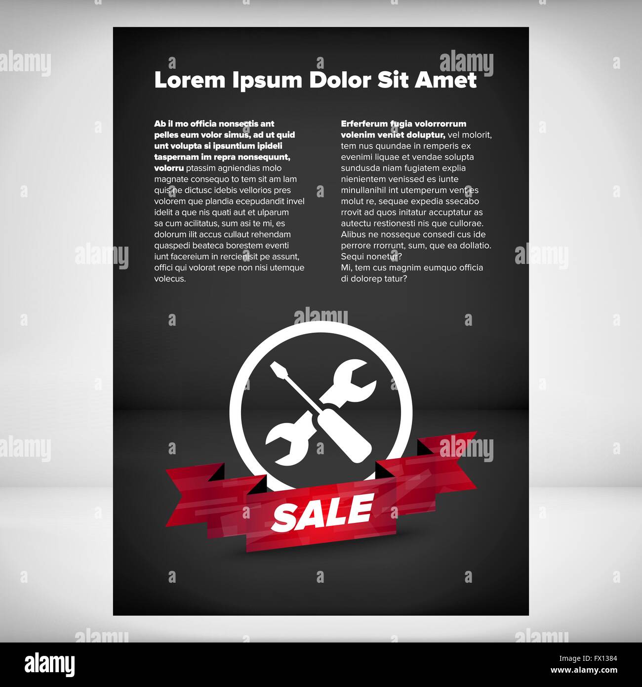 Repair Leaflet Design Stock Vector Image & Art - Alamy