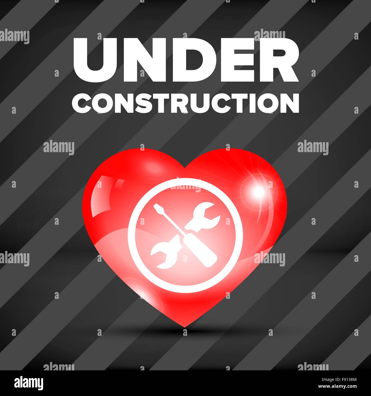 Heart with wrench icon inside Stock Vector Image & Art - Alamy