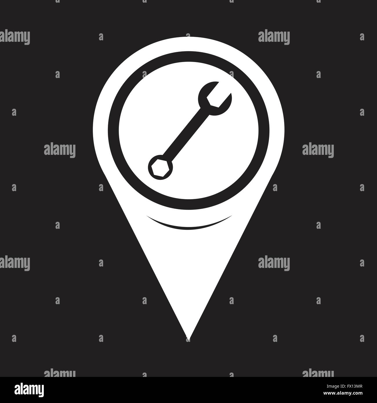 Map Pointer Wrench Icon Stock Vector Image & Art - Alamy
