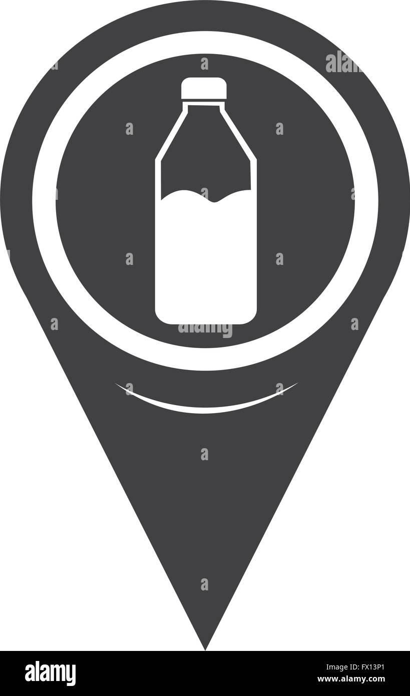 Map Pointer Bottle Icon Stock Vector Image & Art - Alamy