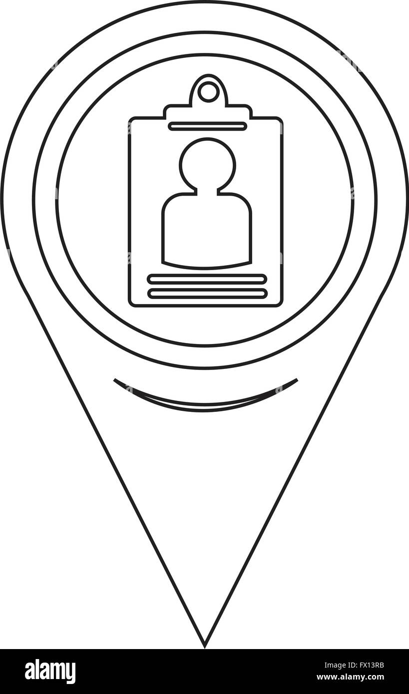 Map Pointer Identity Card Icon Stock Vector Image & Art - Alamy