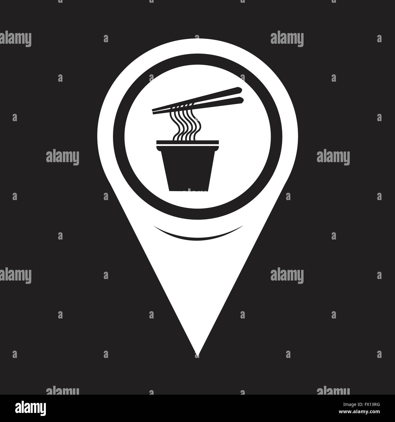 Map Pointer Noodles Icon Stock Vector Image & Art - Alamy