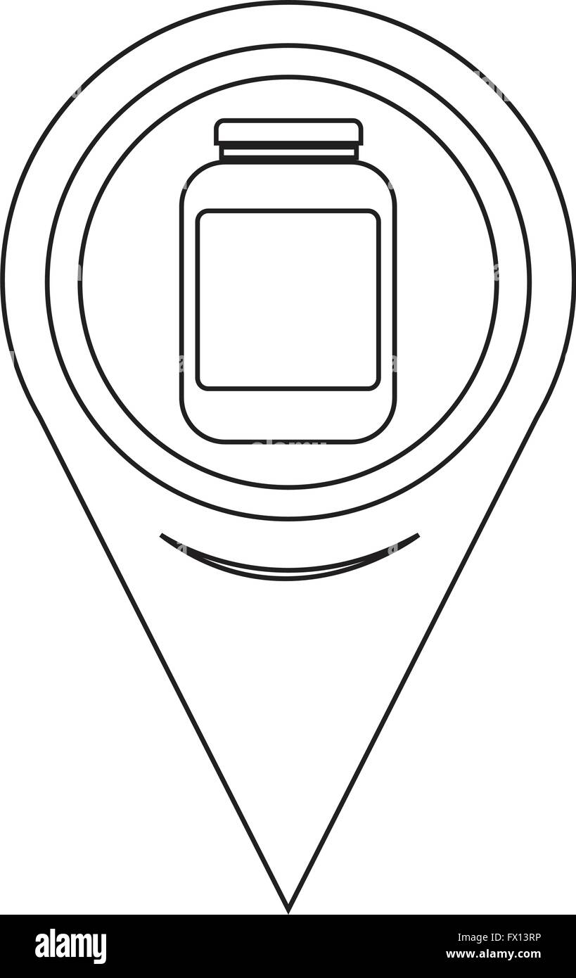 Map Pointer Jar Icon Stock Vector Image & Art - Alamy