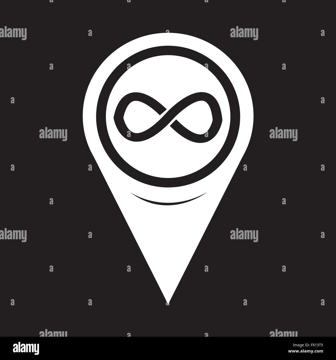 Map Pointer infinity symbol icon Stock Vector Image & Art - Alamy