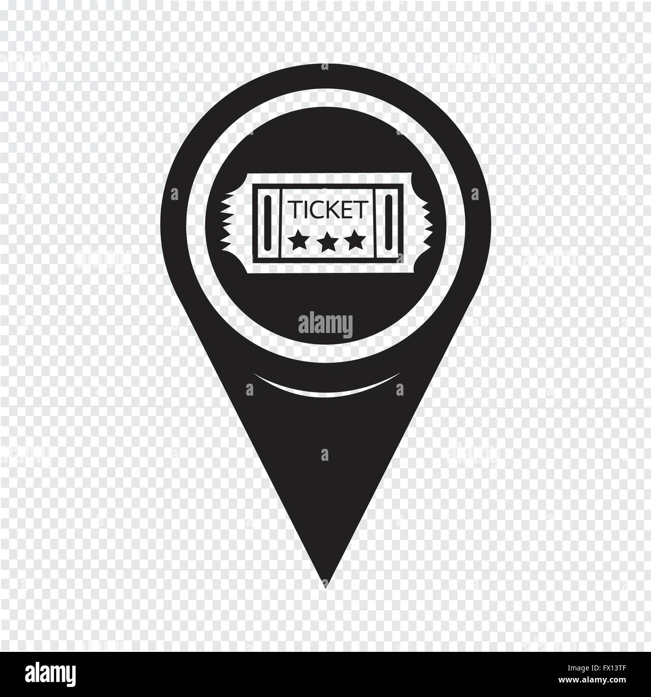 Map Pointer Ticket Icon Stock Vector Image & Art - Alamy