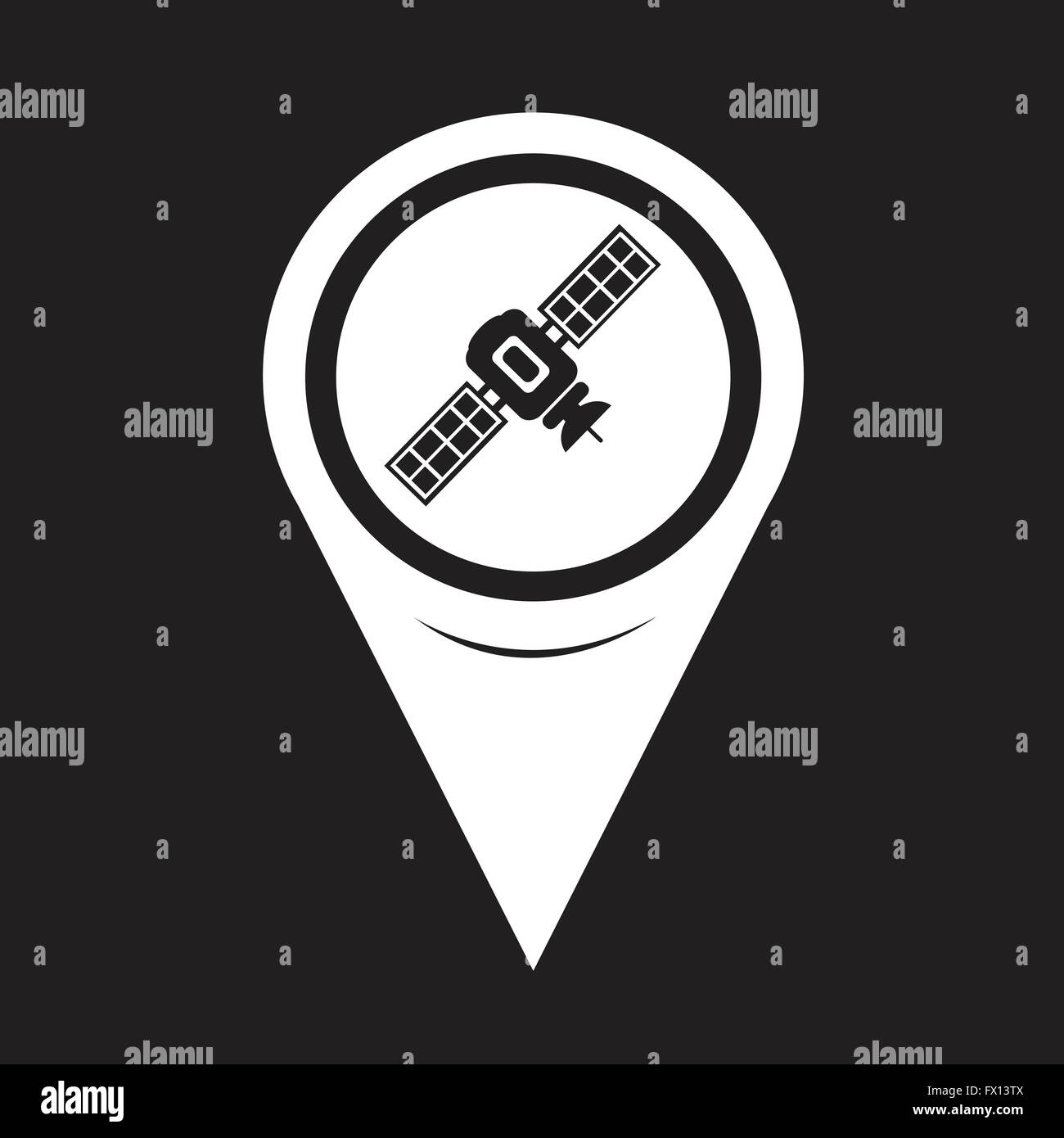 Map Pointer Satellite Icon Stock Vector Image & Art - Alamy