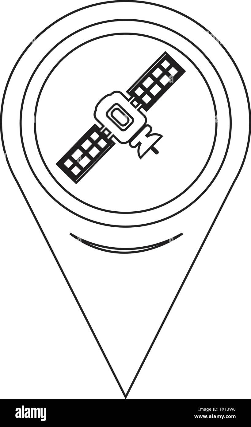 Map Pointer Satellite Icon Stock Vector Image & Art - Alamy