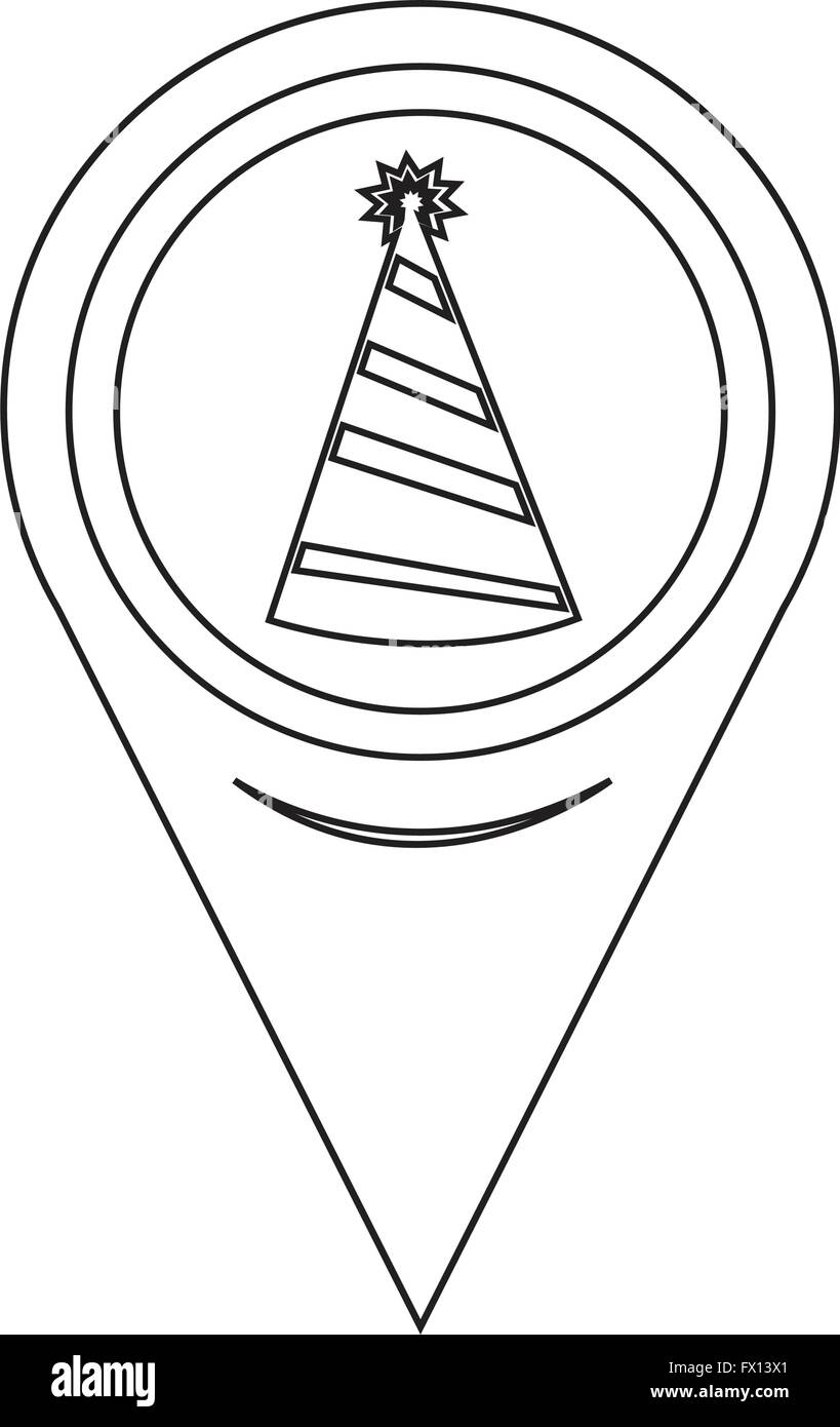 Map Pointer Party Hat Icon Stock Vector Image & Art - Alamy