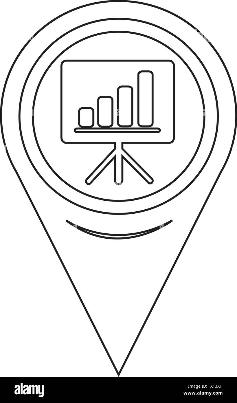 Map Pointer Presentation Board Icon Stock Vector Image & Art - Alamy