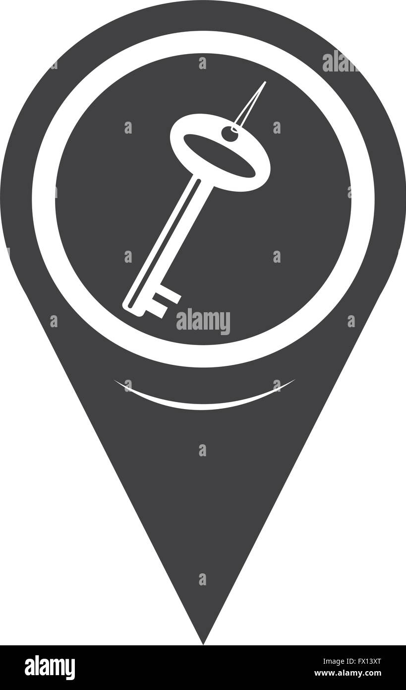 Map pointer lock icon Stock Vector Images - Alamy