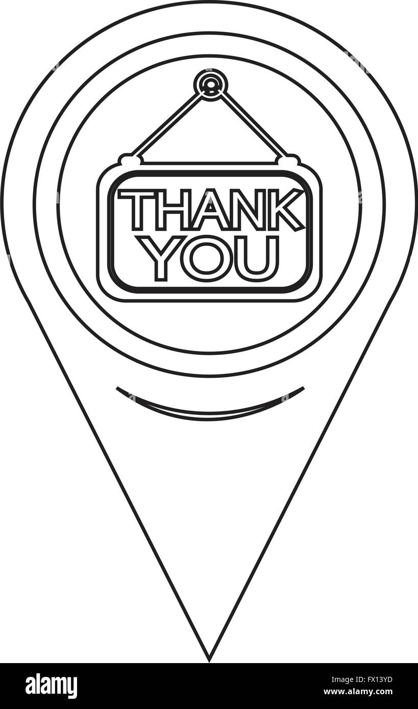 Map Pointer Thank You Icon Stock Vector Image & Art - Alamy