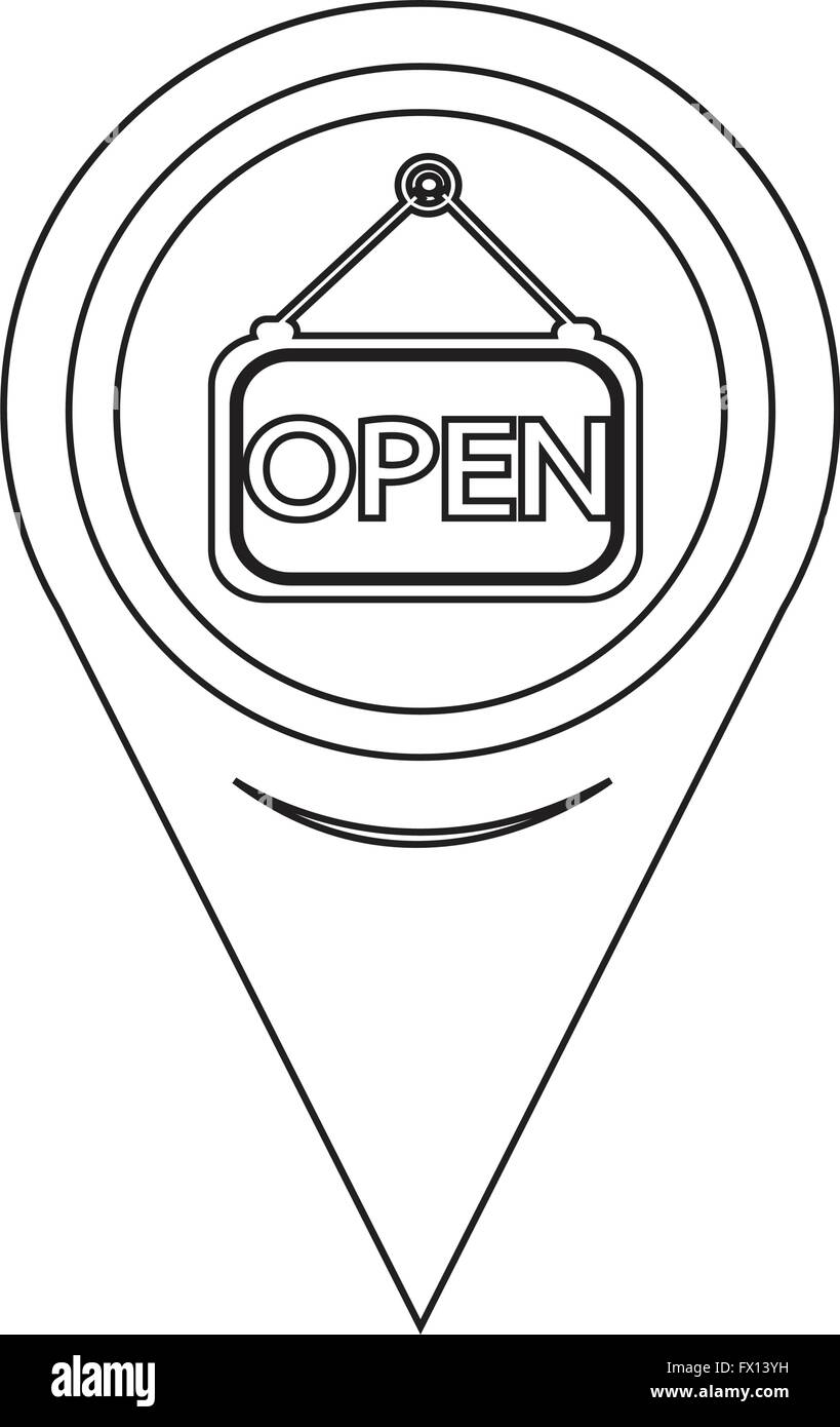 Map Pointer Open Icon Stock Vector Image & Art - Alamy
