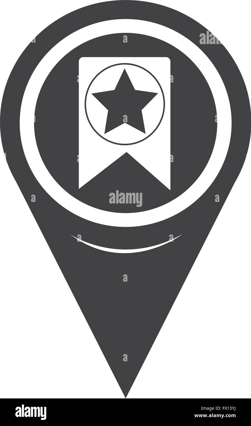 Map Pointer Web Bookmark Ribbon Icon Stock Vector Image & Art - Alamy