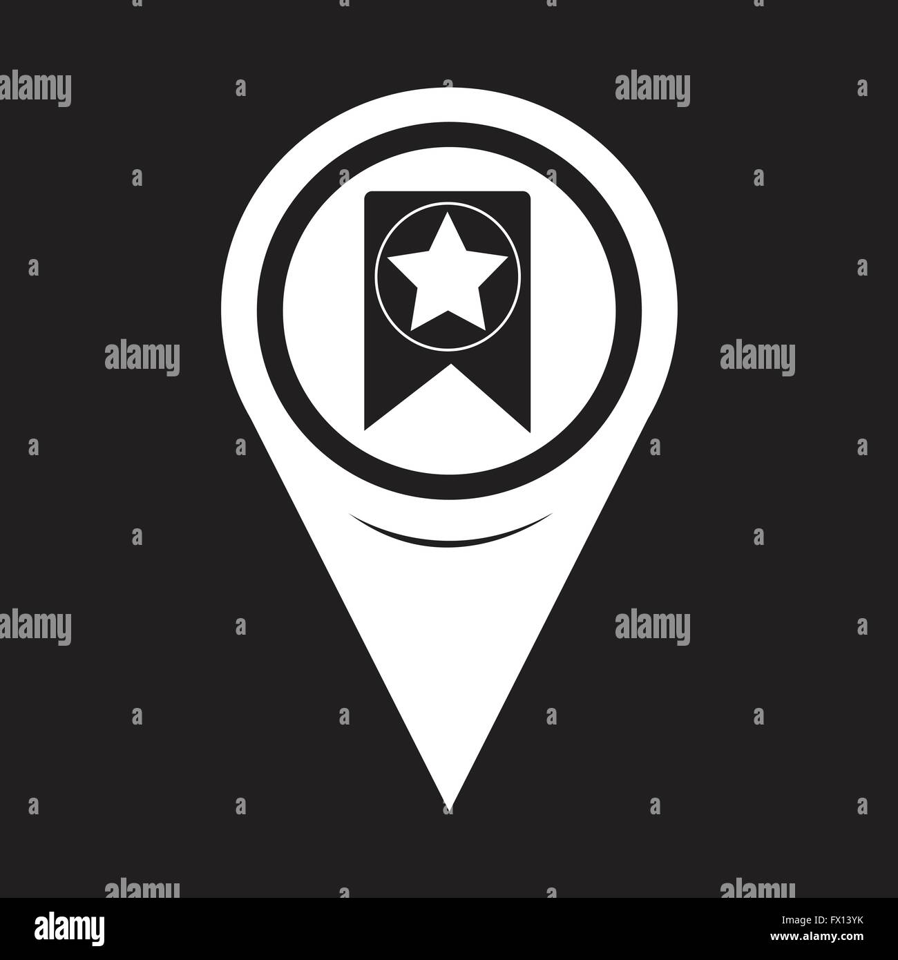 Map Pointer Web Bookmark Ribbon Icon Stock Vector Image & Art - Alamy