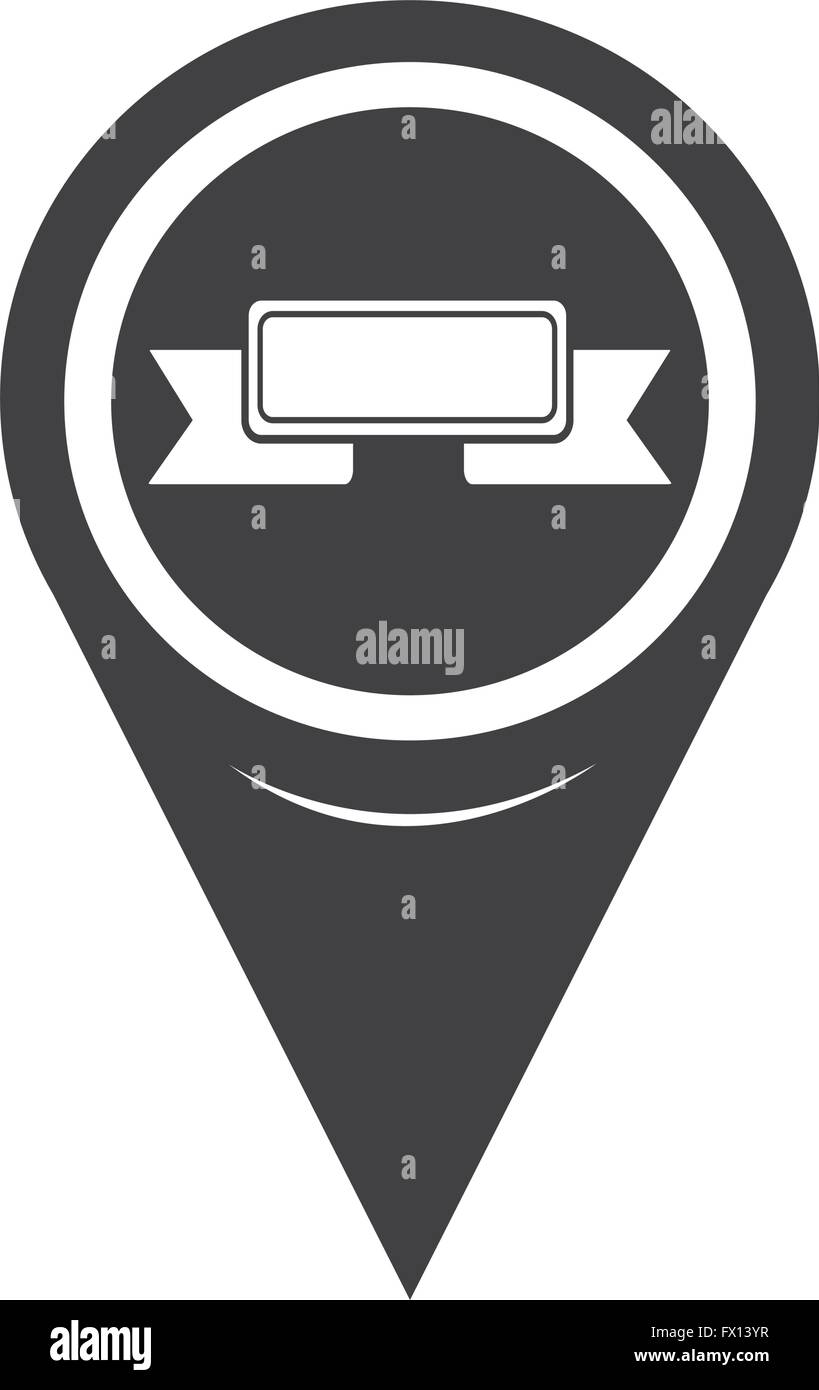 Map Pointer Ribbon Icon Stock Vector Image & Art - Alamy