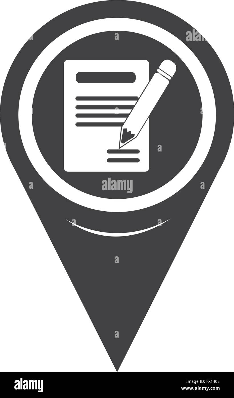 Map Pointer Pencil Icon And Notebook Icon Stock Vector Image & Art - Alamy