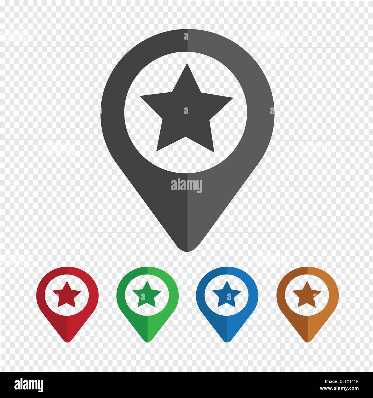 Map Pointer Star Icon Stock Vector Image & Art - Alamy
