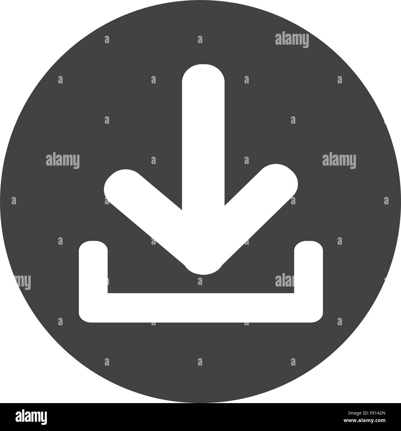 Download icon Upload button Stock Vector Image & Art - Alamy