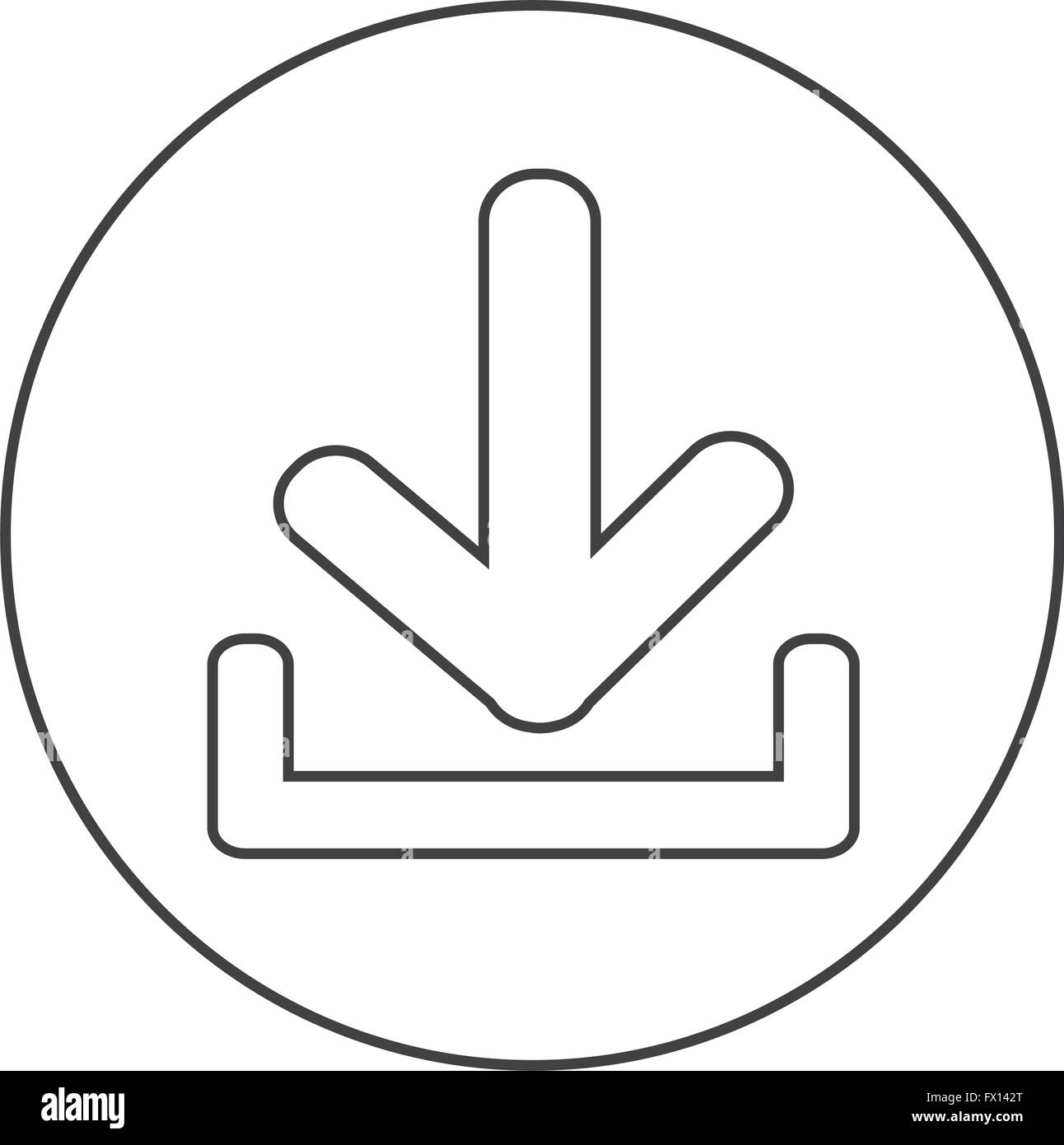 Download icon Upload button Stock Vector Image & Art - Alamy