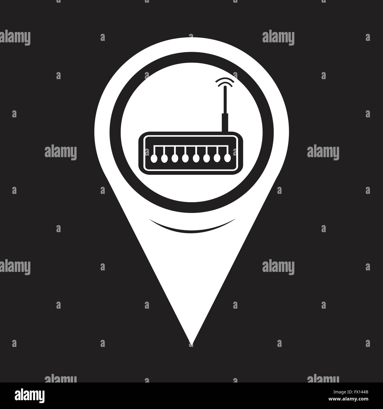 Map Pointer Router Icon Stock Vector Image & Art - Alamy