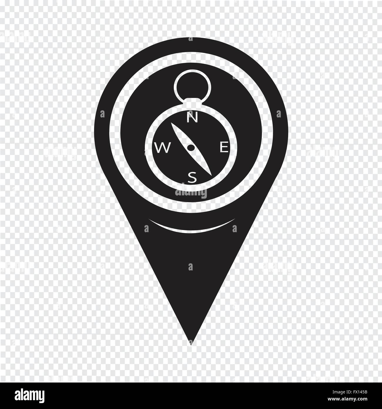 Map Pointer Compass Icon Stock Vector Image & Art - Alamy