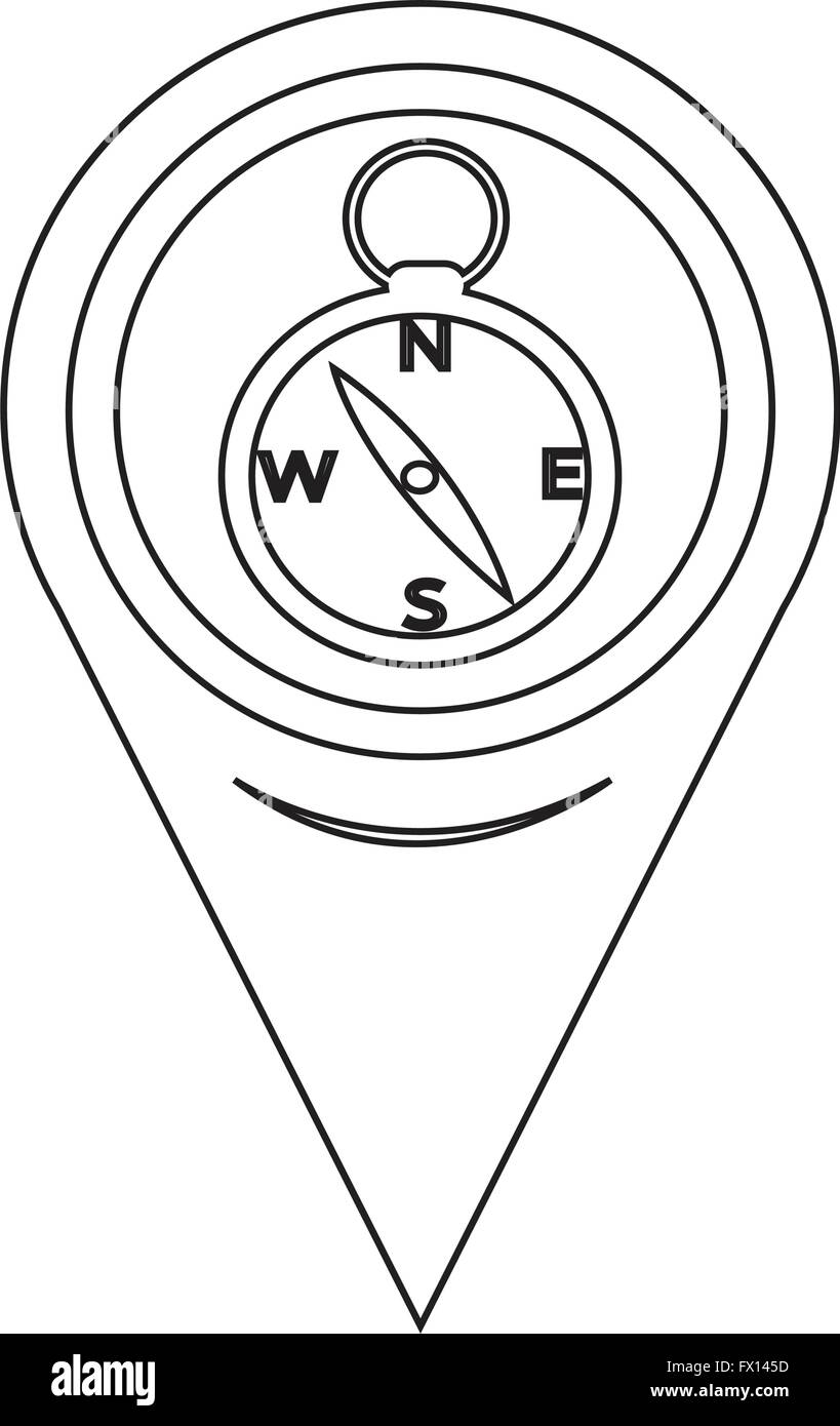 Map Pointer Compass Icon Stock Vector Image & Art - Alamy