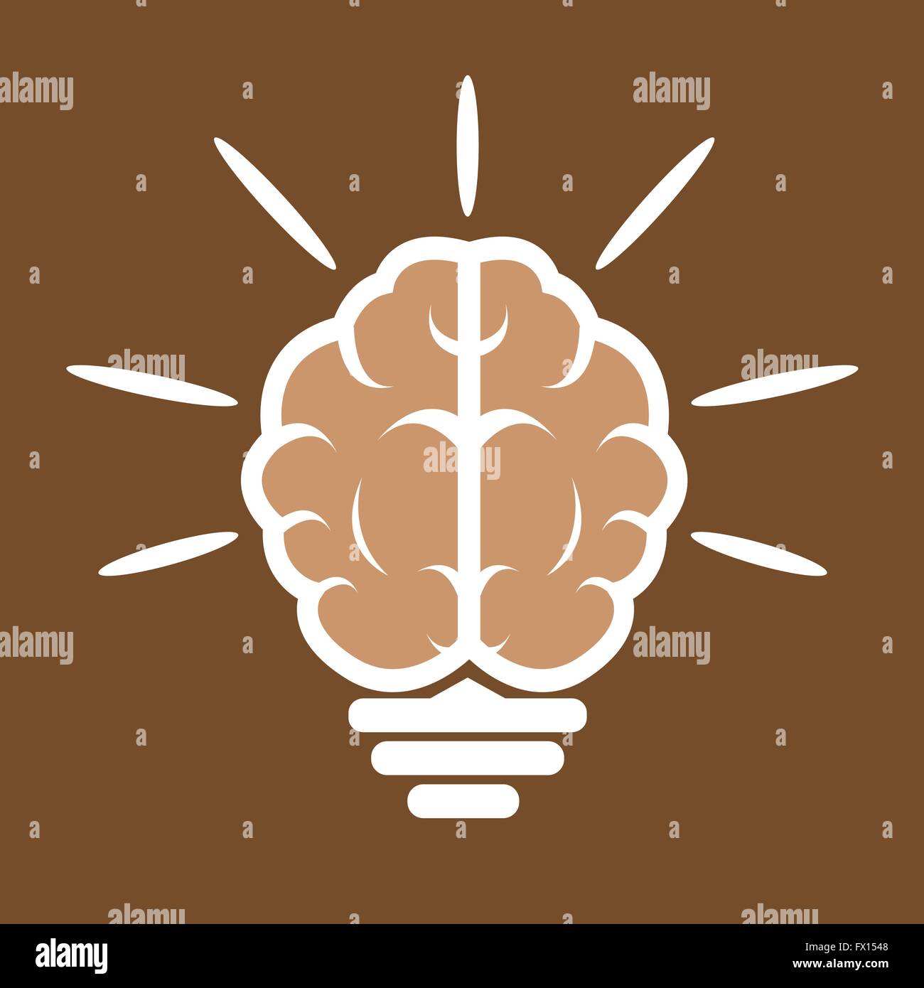 brain Light bulb icon Stock Vector Image & Art - Alamy
