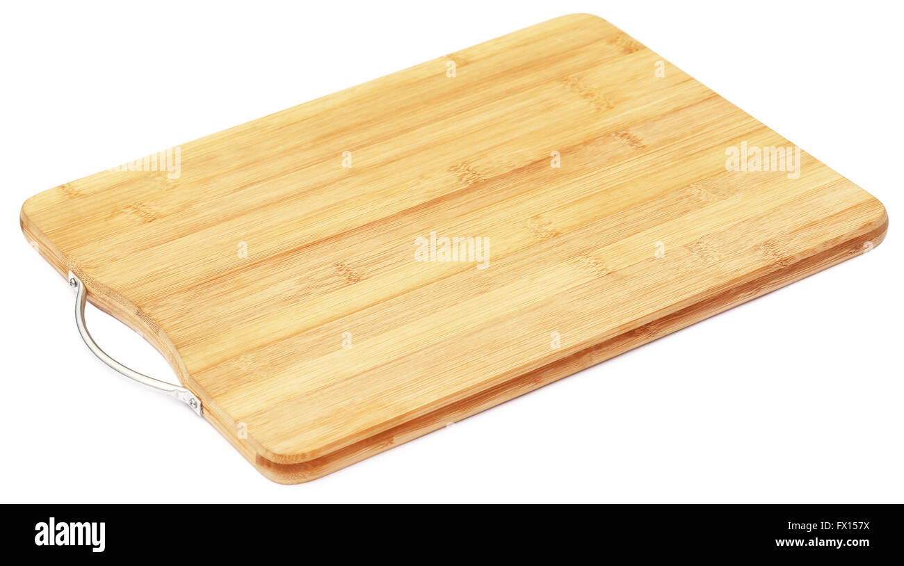 Chopping board over white background Stock Photo - Alamy