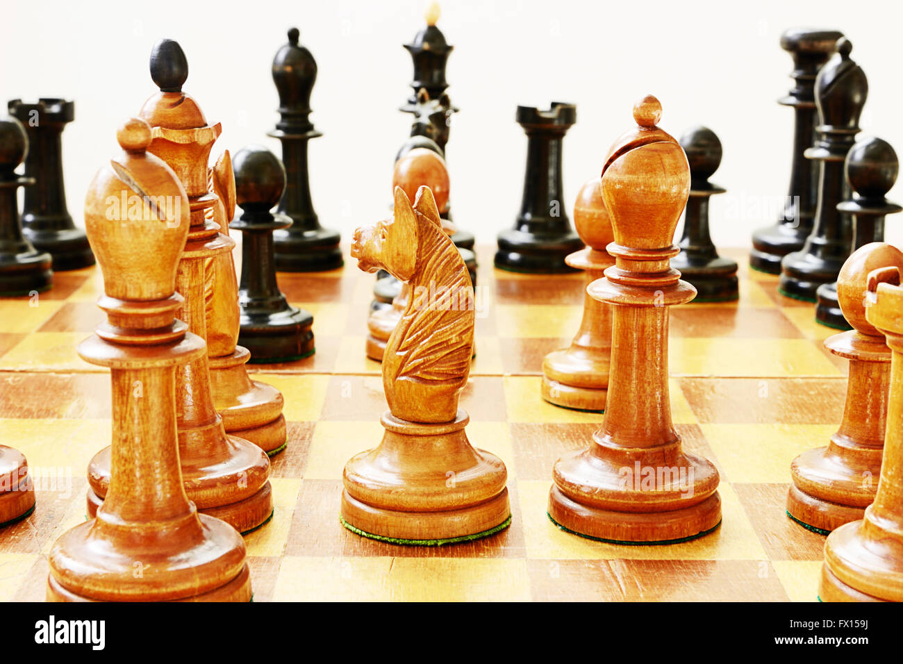 Old chess pieces hi-res stock photography and images - Alamy