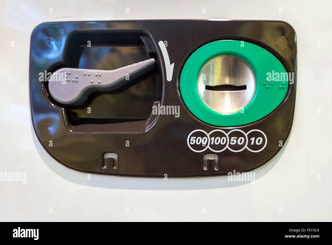 vending Machine Coin insert space Stock Photo - Alamy