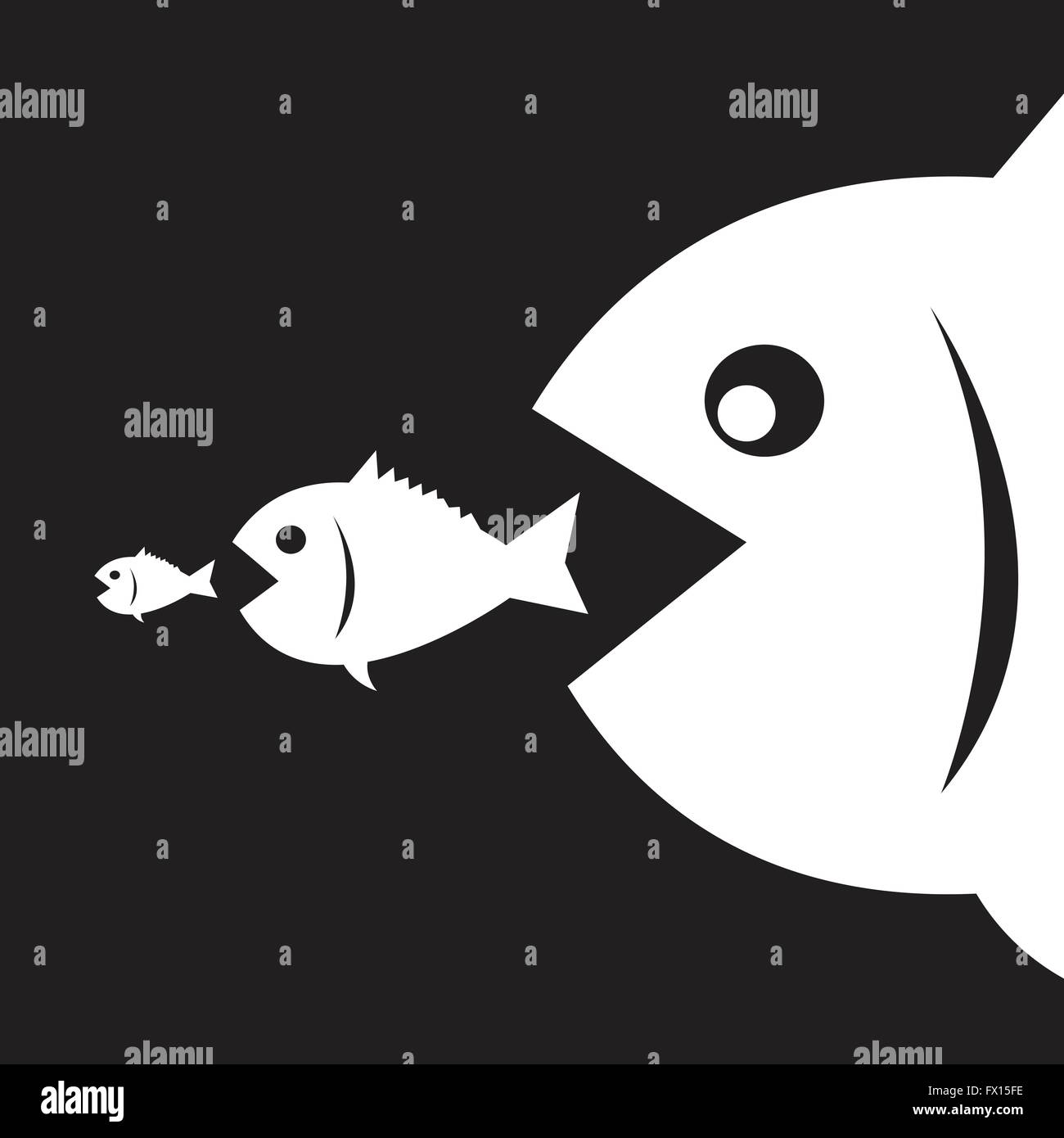big fish eat little fish Stock Vector Image & Art - Alamy