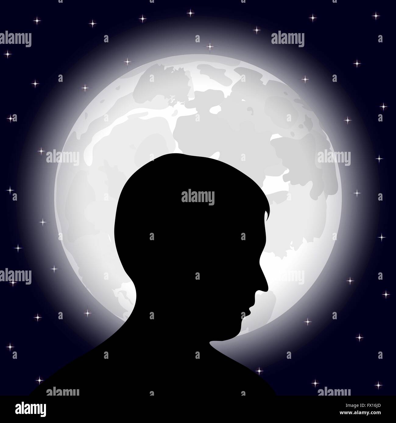 Full moon entertainment Stock Vector Images - Alamy