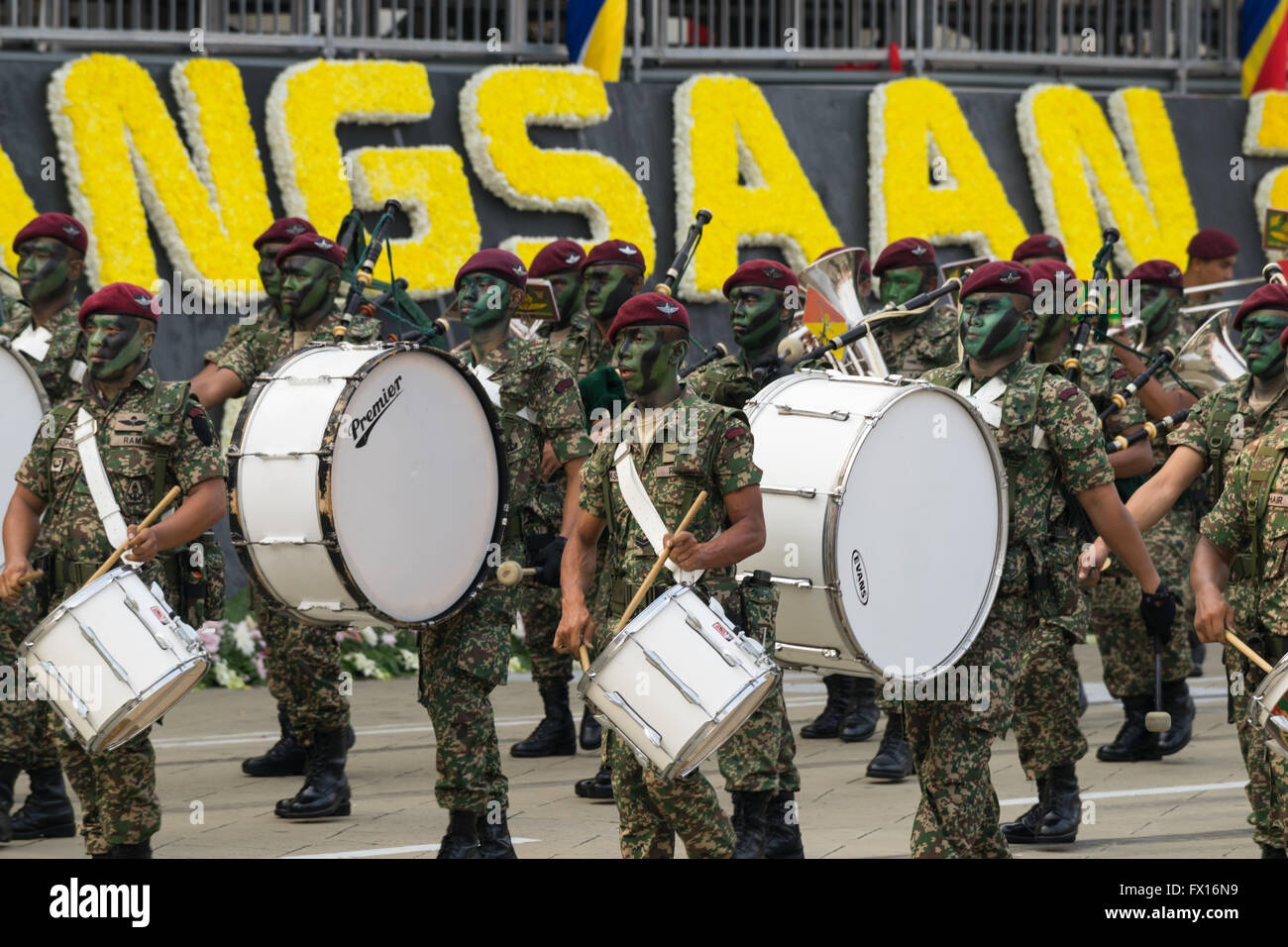 Malaysian Armed Forces taking part in Merdeka Day, a celebration of 60 ...