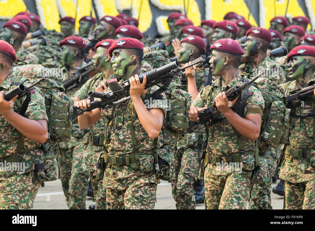 Malaysian Armed Forces taking part in Merdeka Day, a celebration of 60 ...