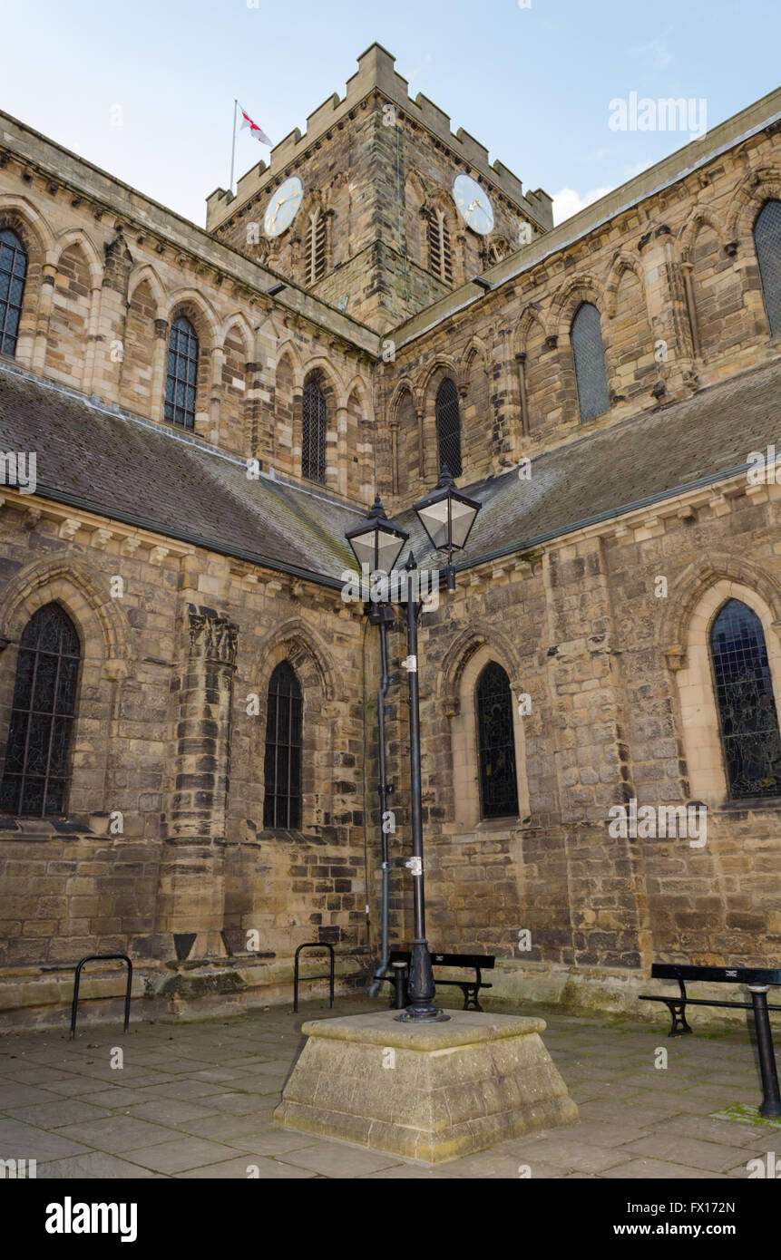 Architecture of Hexham Abbey at Hexham, Northumberland Stock Photo - Alamy