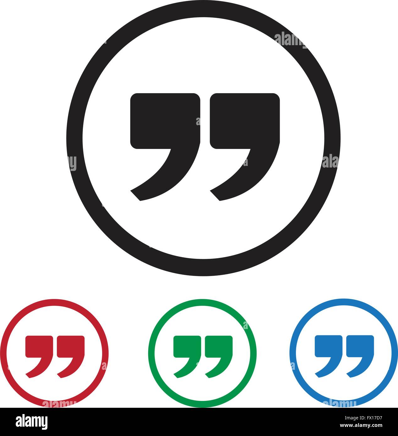 Quote sign icon Stock Vector Image & Art - Alamy