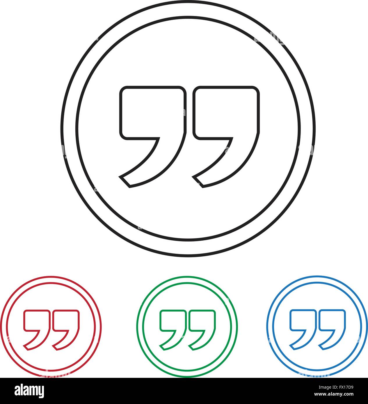 Quote sign icon Stock Vector Image & Art - Alamy